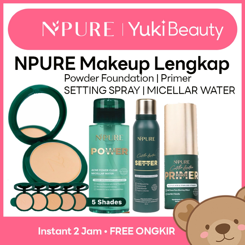 Jual YUKI Manado NPURE Makeup Lengkap Powder Primer Setting Spray ...