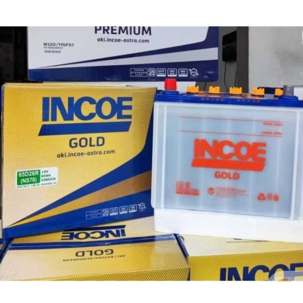 Jual AKI MOBIL INCOE NS70 = 65 Amper / 12 Volt aki basah GOLD & PREMIUM JAMINAN 100% ORIGINAL ...