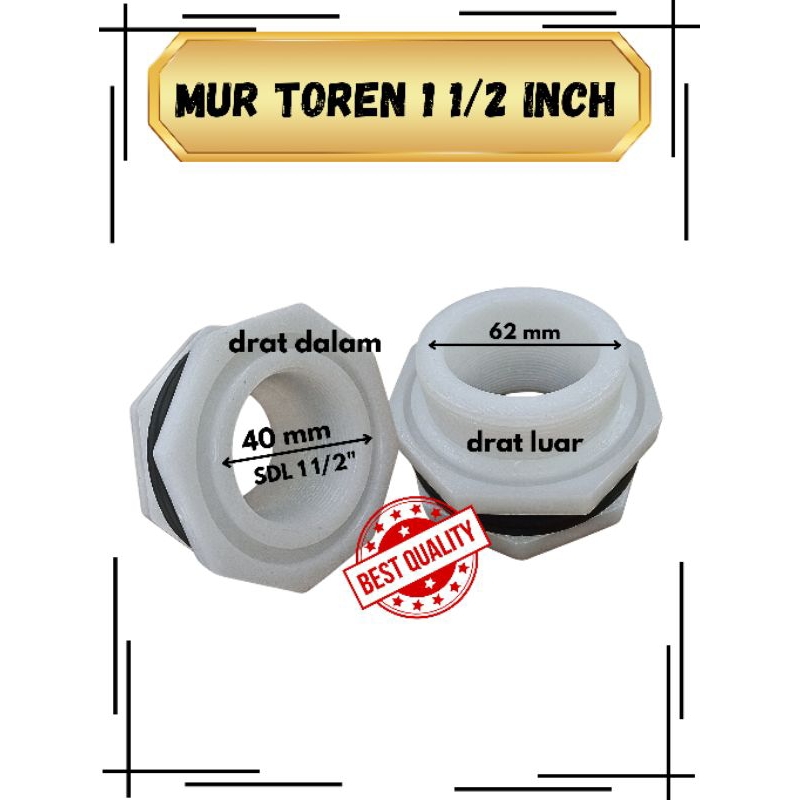 Jual Mur toren 1 1/2 inchi Vault Ring Bak Air Water Tank | Shopee Indonesia