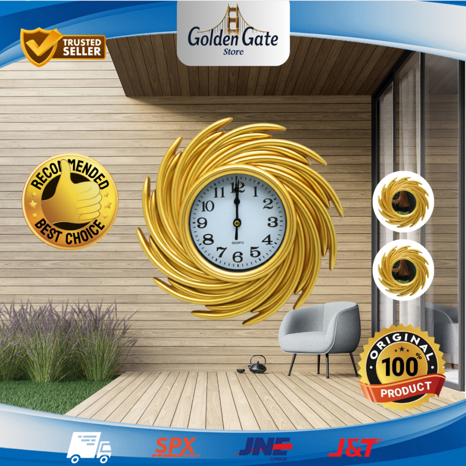 Jual Jam Dinding Cantik Import 3in1 + Cermin | Tenaga baterai Quartz 4 ...