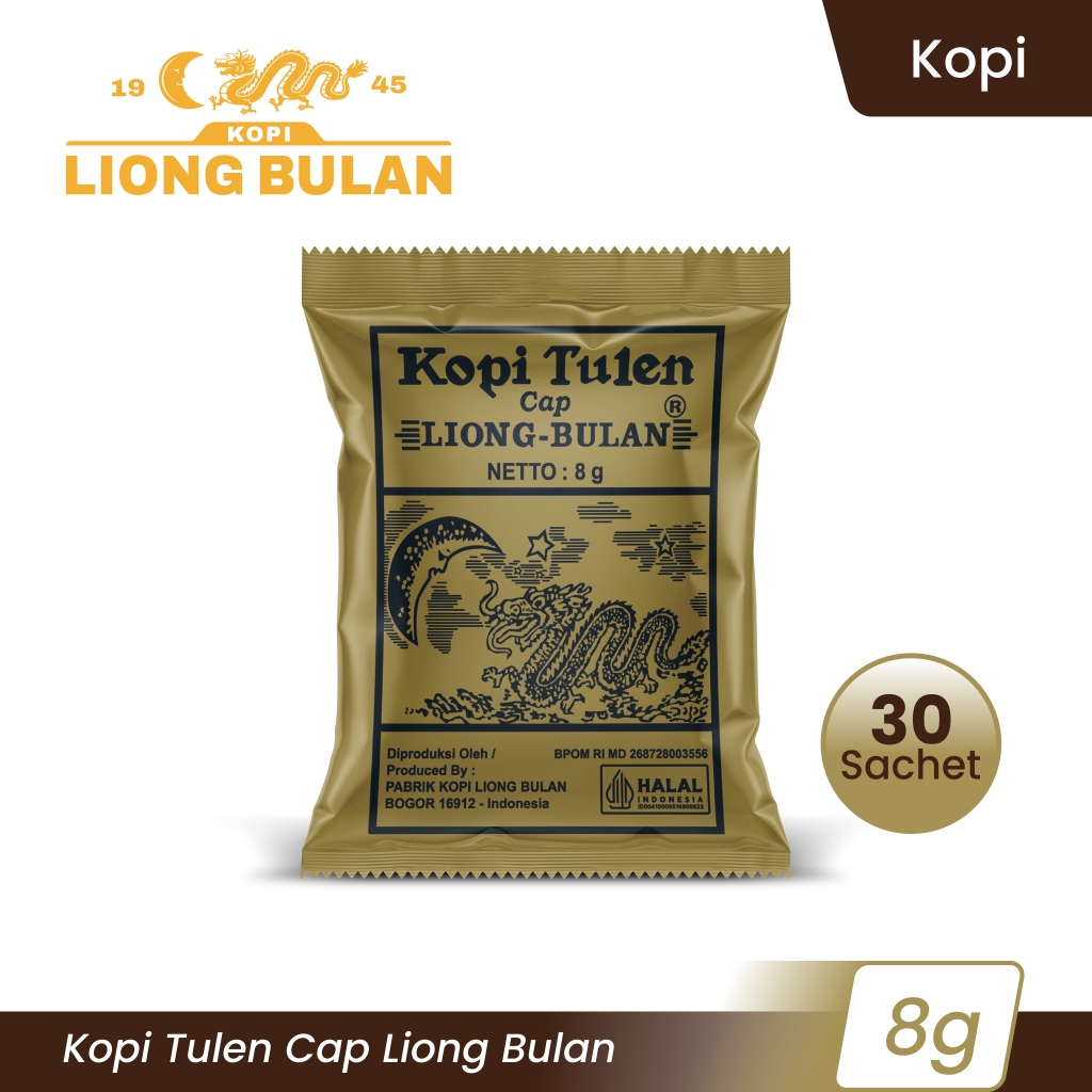 Jual Kopi Liong Bulan TANPA Gula 8 GR (Isi 30 Sachet) | Shopee Indonesia