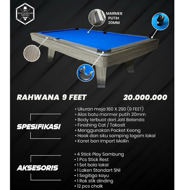Jual MEJA BILLIARD RAHWANA MIRIP BANGET SAMA MR SUNG LOKAL NOGENTAR ...