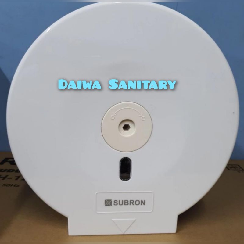 Jual Tempat tissue roll bulat jumbo putih/tempat tissue toilet kamar ...