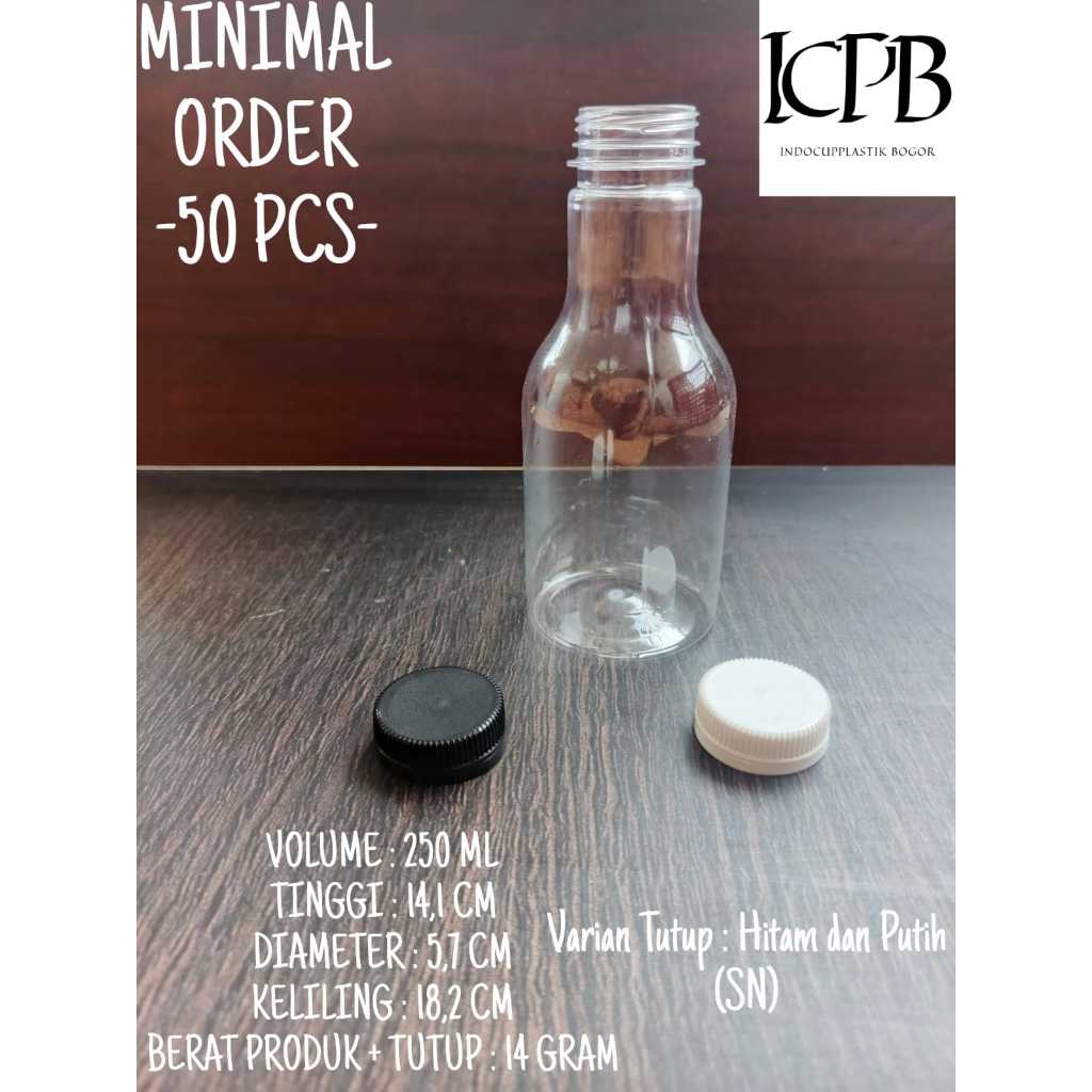 Jual Botol Pear 250 ml PET / Botol Pir 250 ml / Botol Plastik 250 ml ...