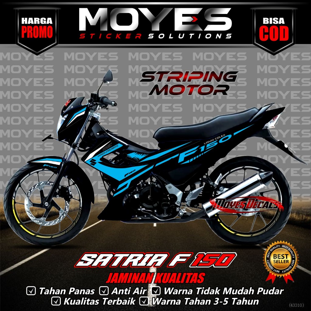 Jual Moyes Decal - Striping Satria F1 150 Facelift - Decal Satria F1 150 Facelift - Stiker Motor ...