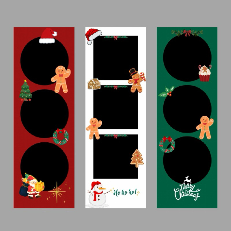 Jual Minimal pembelian 8 frame | Photostrip Custom Glossy Christmas ...