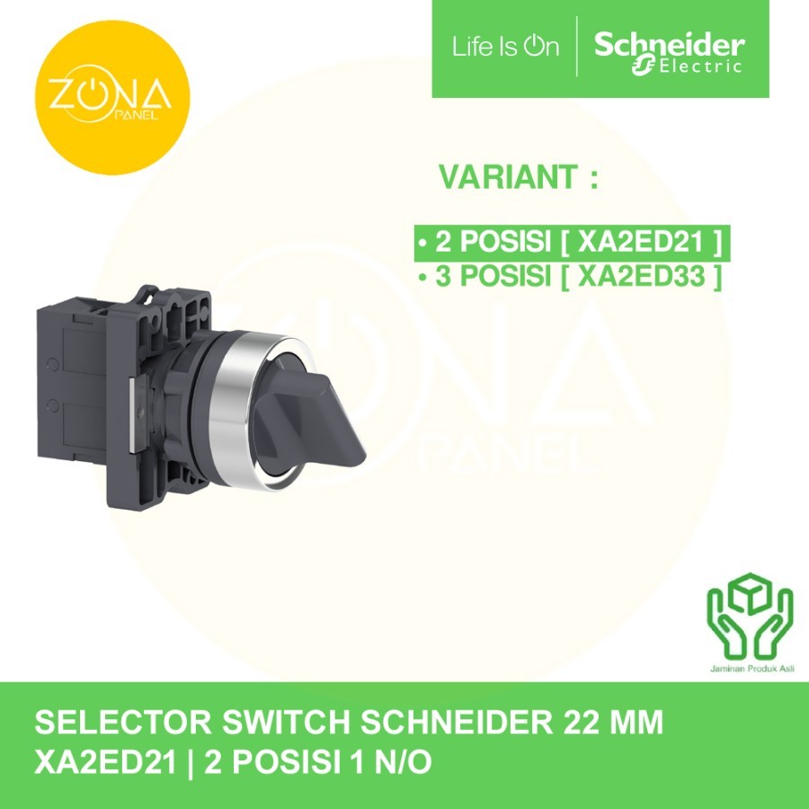 Jual SELECTOR SWITCH SCHNEIDER XA2 2 POSISI 1NO 22MM XA2ED21 | Shopee ...