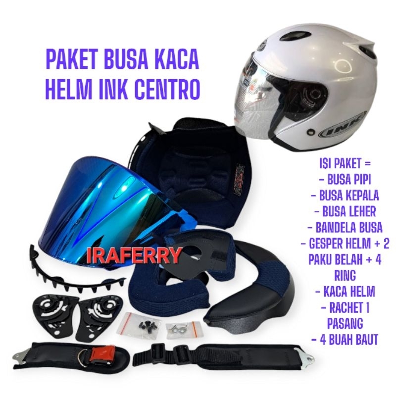 Jual Busa Helm Ink Centro Jet Fullset + Visor Flat Venom Three Maestro ...