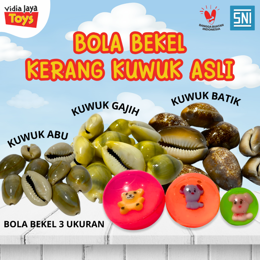 Jual Mainan Anak Bola Bekel Kerang Kuwuk | Shopee Indonesia