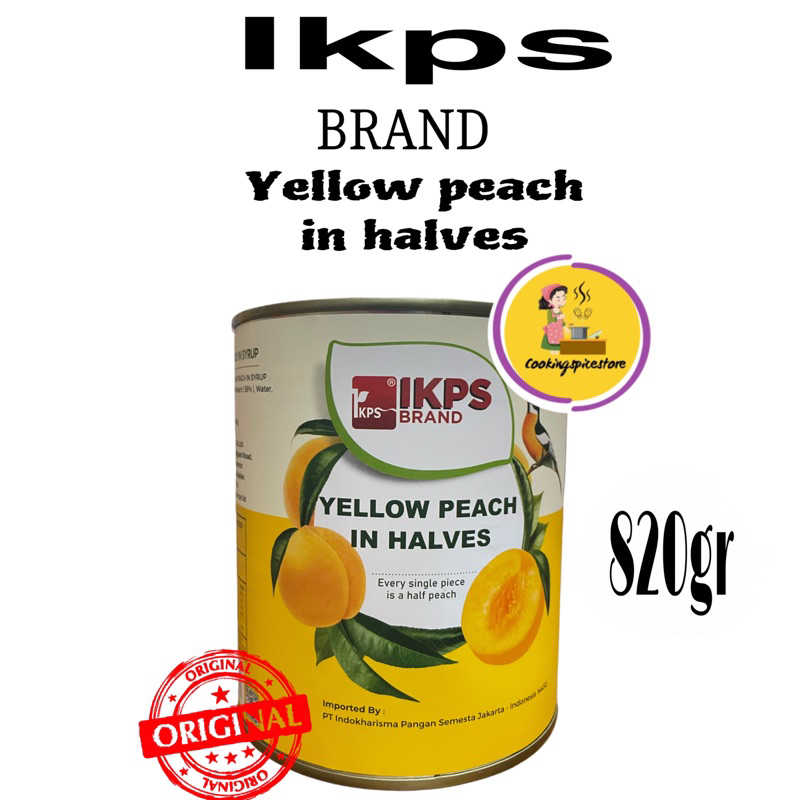 Jual Yellow peach in halves IKPS 820gr / buah persik kuning dalam sirup ...
