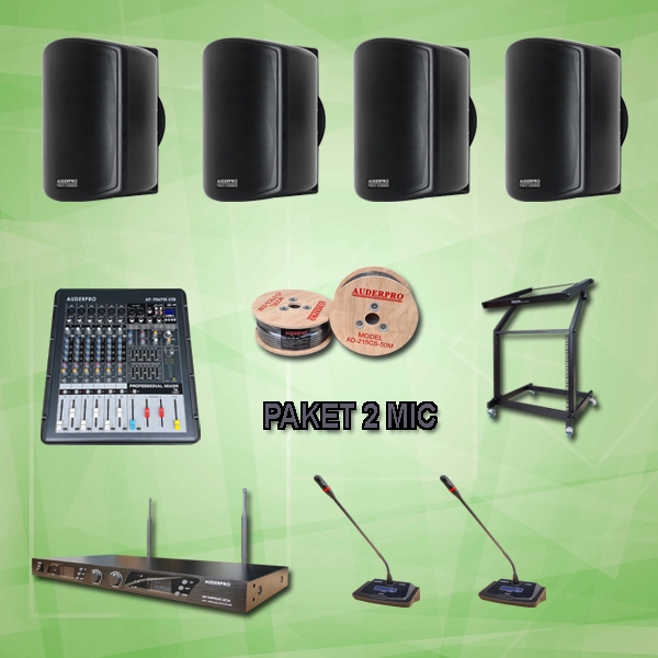 Jual MIC RAPAT WIRELESS AUDERPRO PAKET TW15 PAKAI 2 MIKROFON TABLE PLUS ...