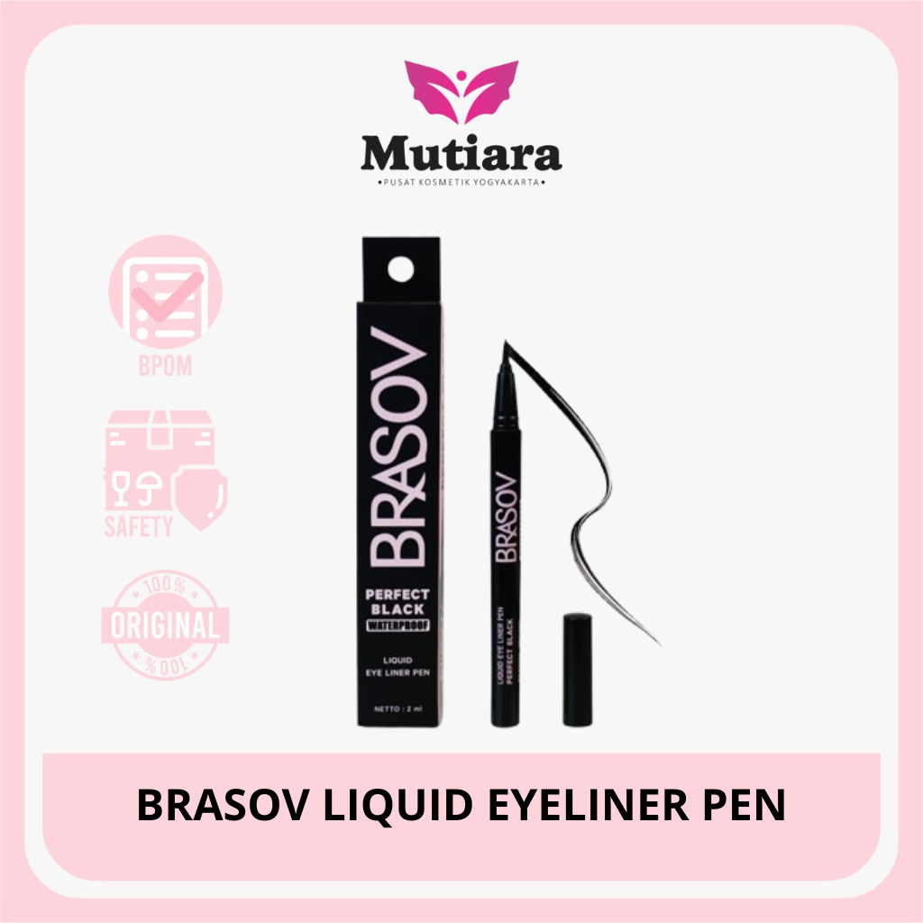 Jual BRASOV LIQUID EYELINER PEN BLACK | Shopee Indonesia