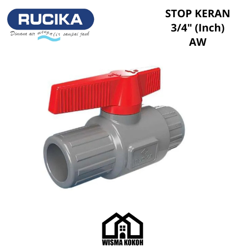 Jual RUCIKA STOP KRAN BALL VALVE PVC 3/4" AW (TEBAL) | Shopee Indonesia