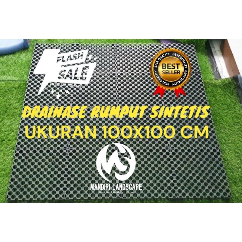 Jual DRAINASE RUMPUT SINTETIS UKURAN 100X100 CM TEBAL 3 CM - ALAS ...