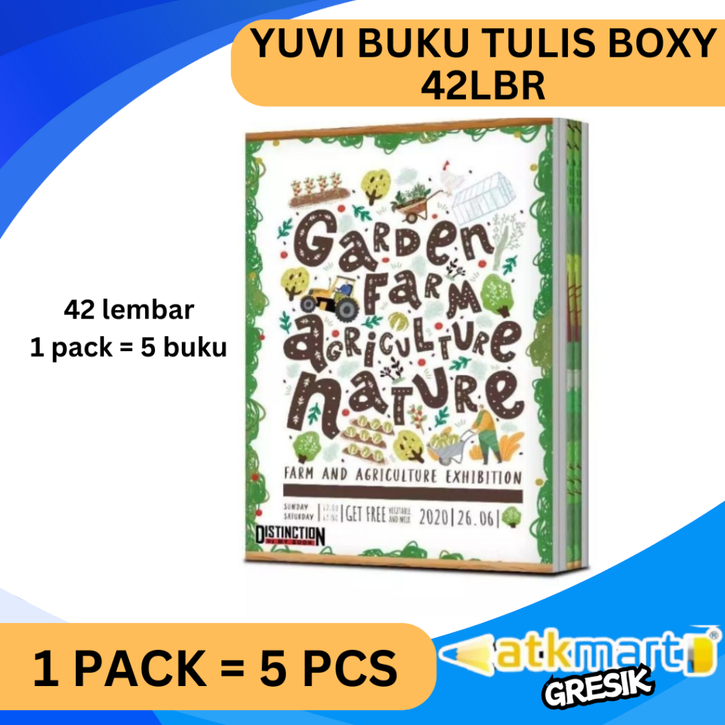 Jual Yuvi My Book Buku Tulis Boxy 42 Lembar - 1 pak Isi 5 pcs | Shopee ...