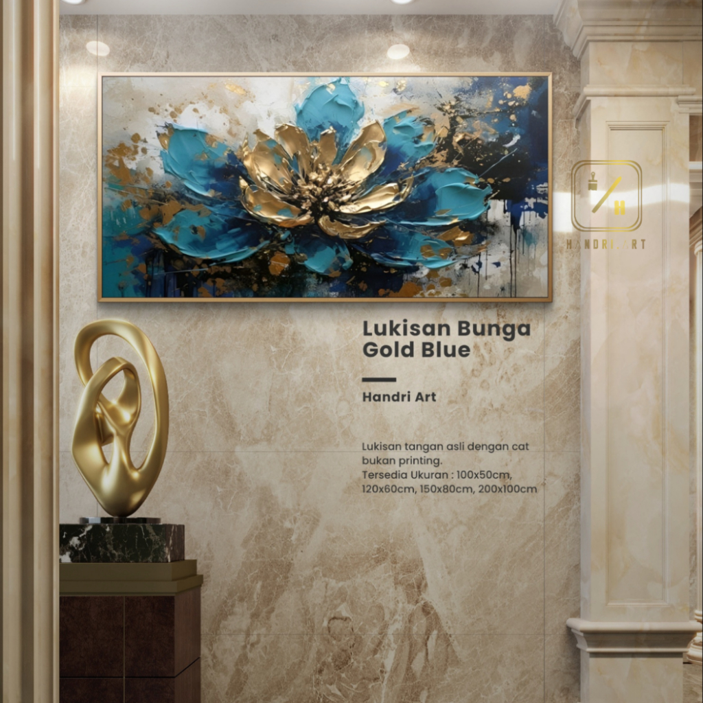 Jual Lukisan Bunga Luxury Texture.Lukisan Dinding Abstrak Mewah ...