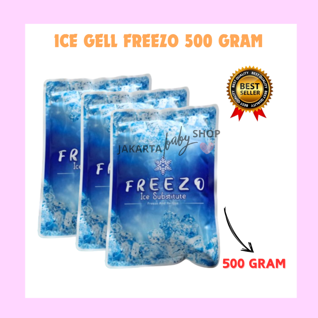 Jual FREEZO Kualitas Premium / Ice Gel Besar 500g / Cool Gel / Ice Pack ...