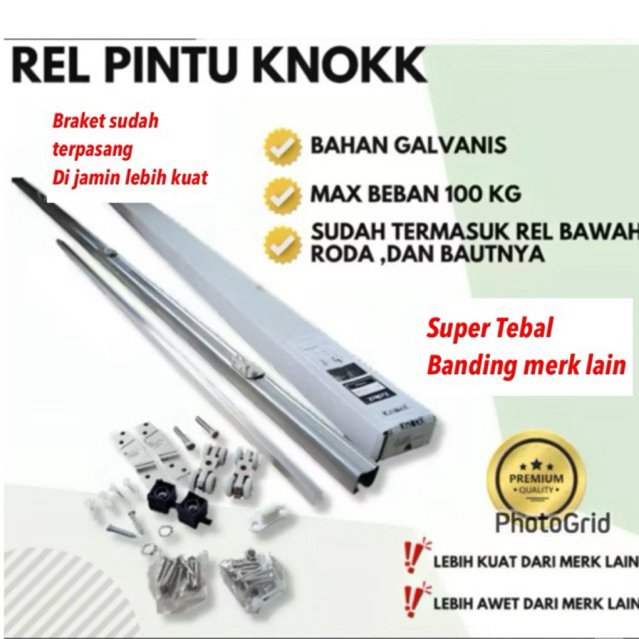 Jual REL PINTU GESER Rel Pintu dekkson 1,8 Meter 2 meter Rel Pintu ...