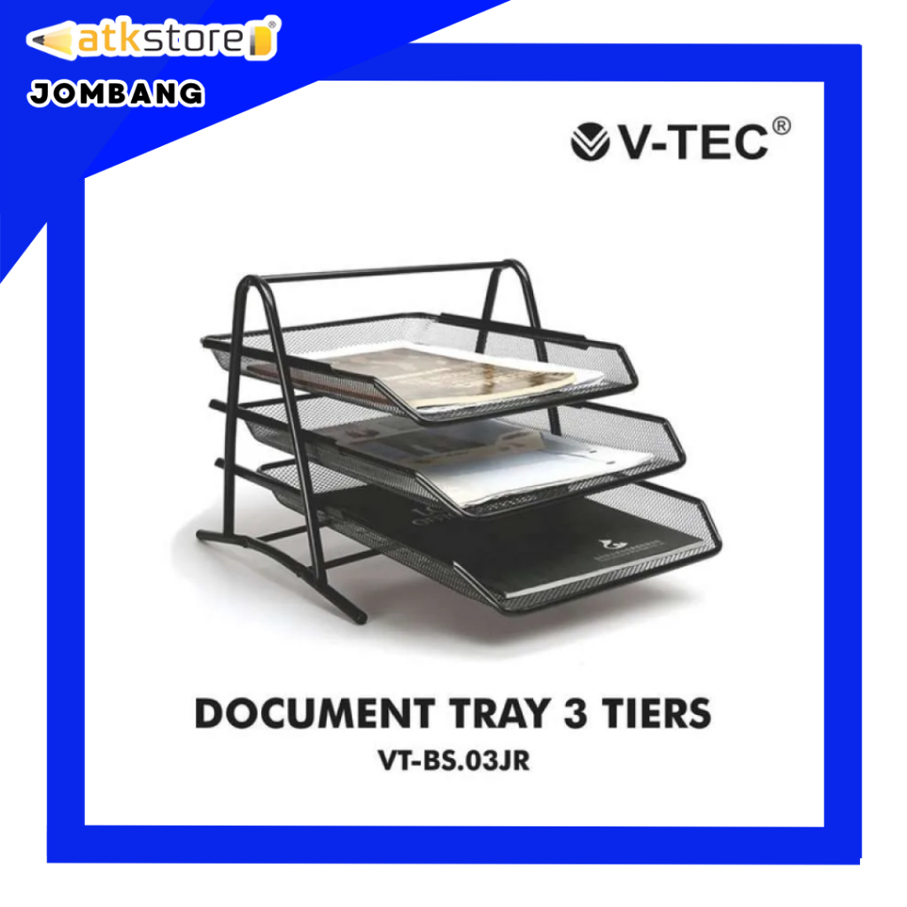 Jual VTEC Bak Surat Besi 2003 VT-BS 03 JR Rak Kertas 3 Susun Jaring ...