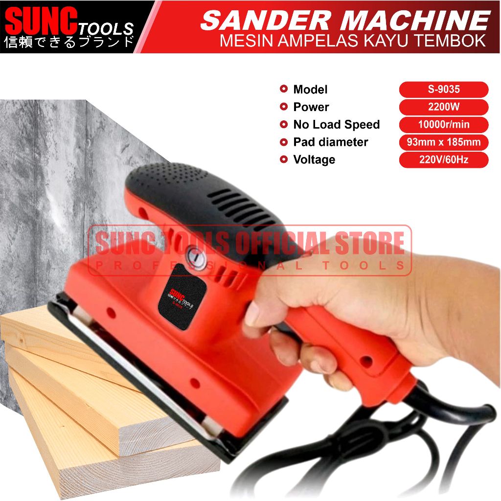 Jual SUNC TOOLS Alat Amplas Tembok Mesin Amplas Kayu Elektrik Sander ...