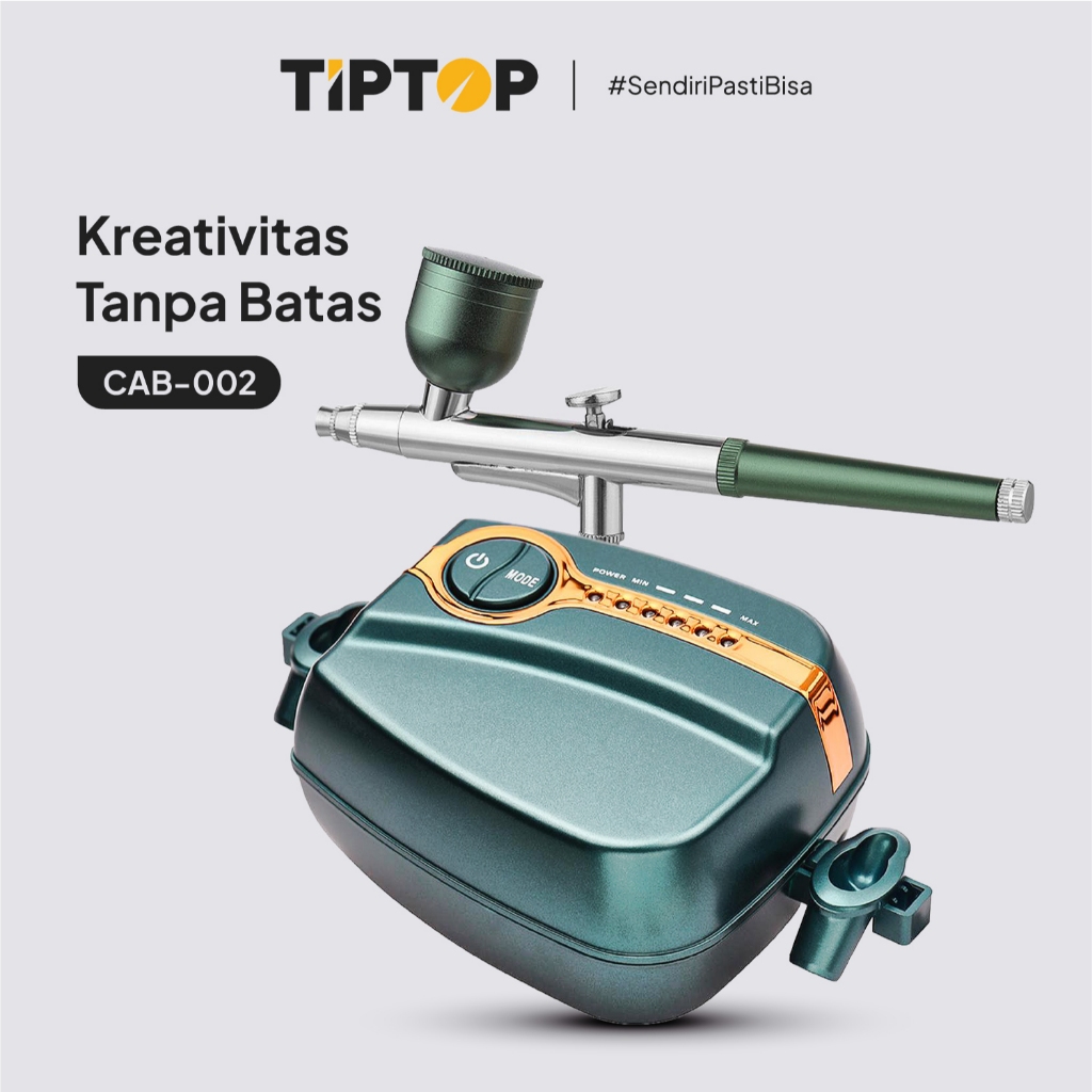 Jual TIP TOP Air Brush Dual Action Mini Kompresor CAB-001 (Hitam) & CAB-002 (Hijau) | Shopee ...