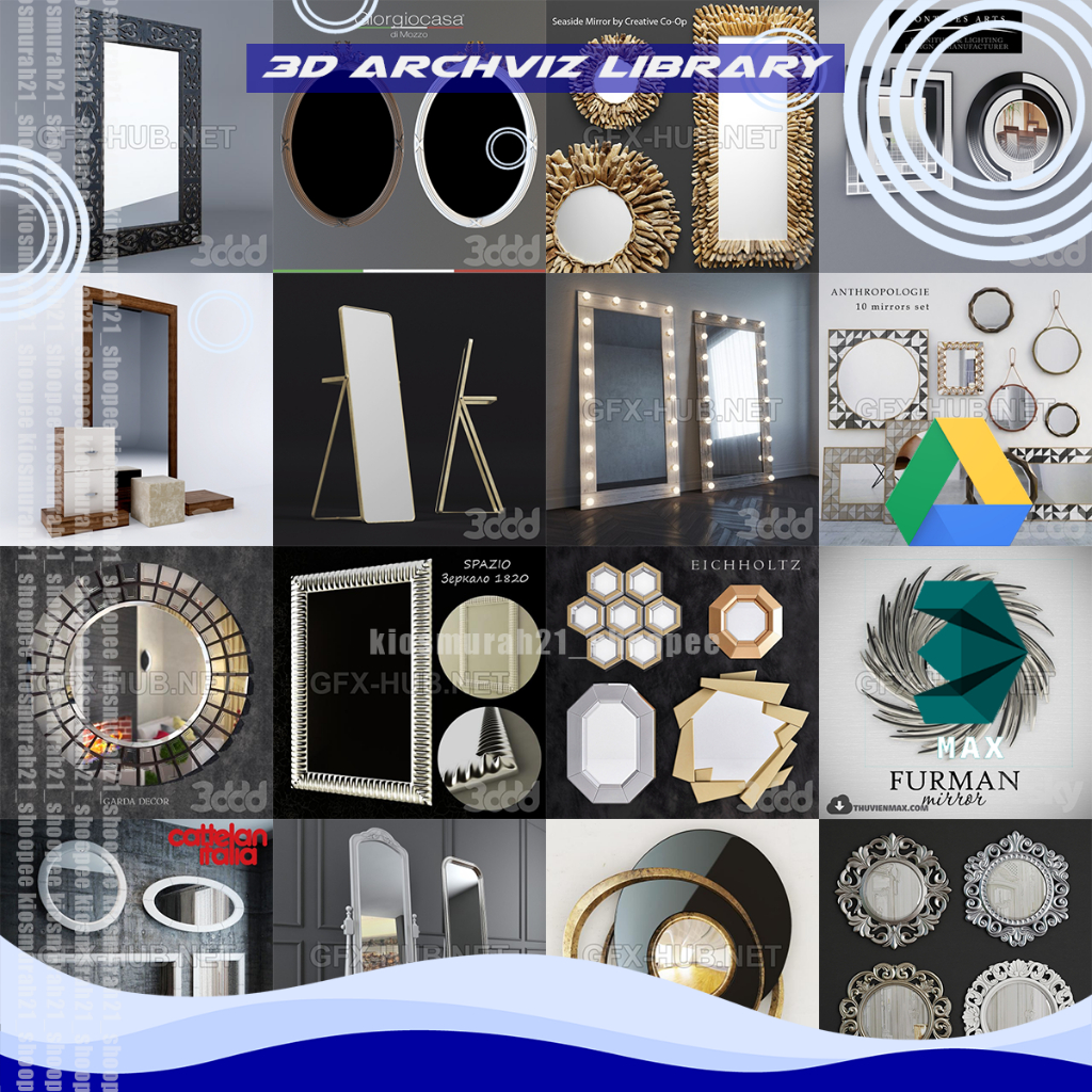 Jual 370 Mirror 3ds Max Model Asset Library | Shopee Indonesia