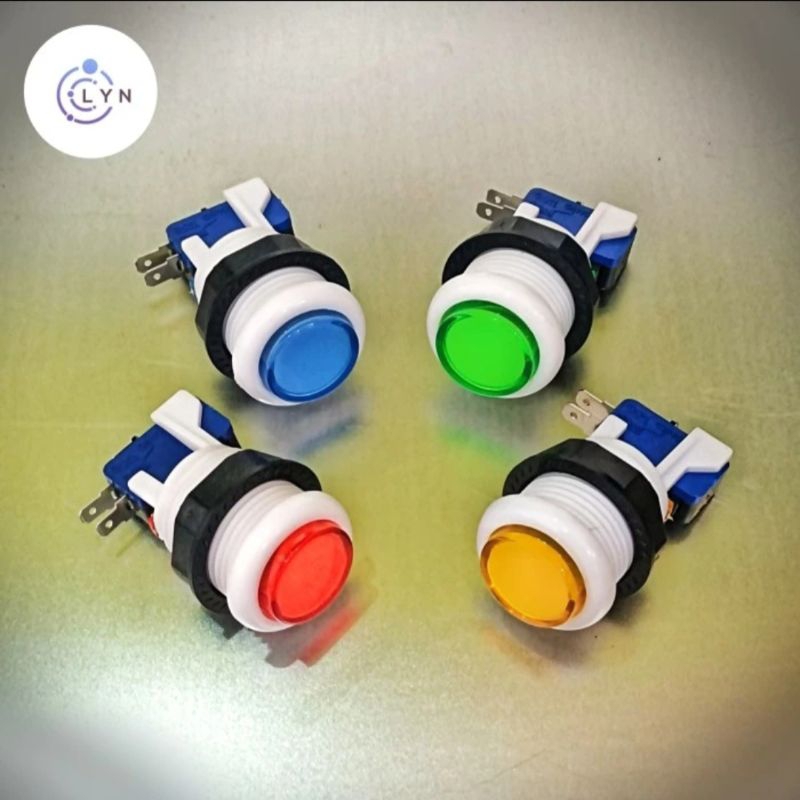 Jual Tombol Arcade Push ON Button DingDong Micro Switch Tiket Antri ...