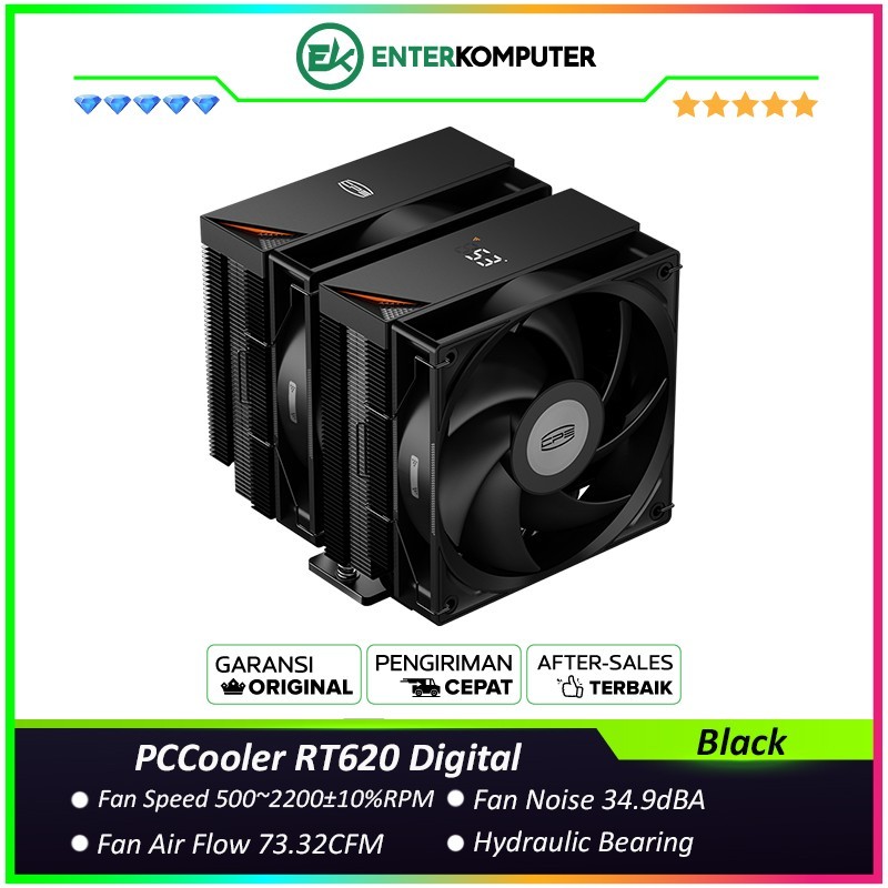 Jual PCCooler RT620 Digital Dual Tower CPU Cooler | Shopee Indonesia