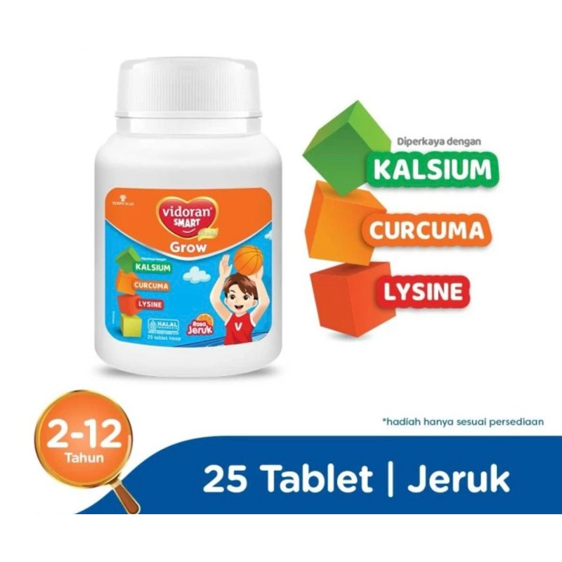Jual Vidoran smart GROW tablet hisap 25 pcs ( multivitamin pertumbuhan ...