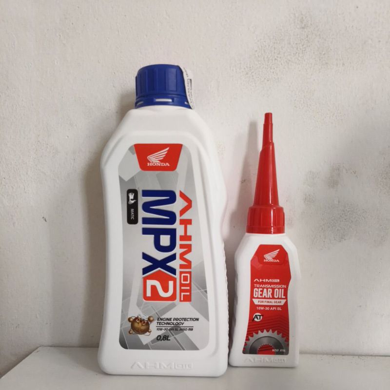 Jual Paket Oli Mpx2 800ml + Oil Gardan Ahm Gear Oli Mesin Motor Matic ...