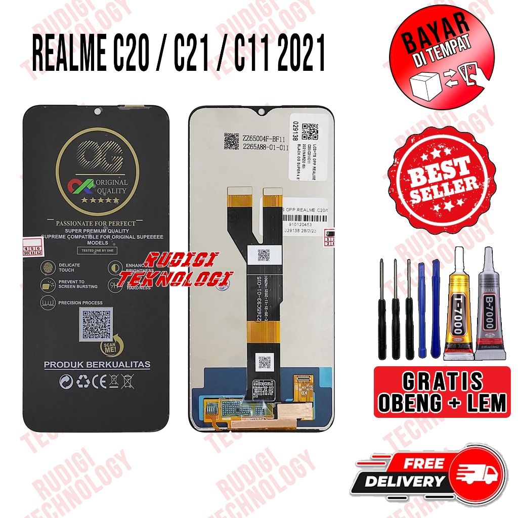 Jual Lcd Touchscreen REALME C20 / C20 / C11 2021 Original Fullset GRATIS LEM OBENG | Shopee ...