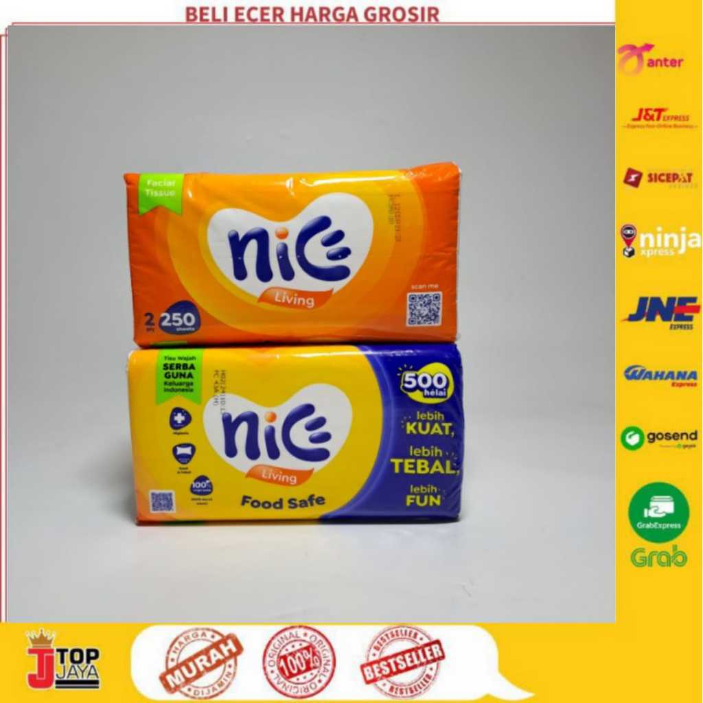 Jual Tisu Nice Facial Tissue 250s / 250 Lembar / 2 Ply | Shopee Indonesia