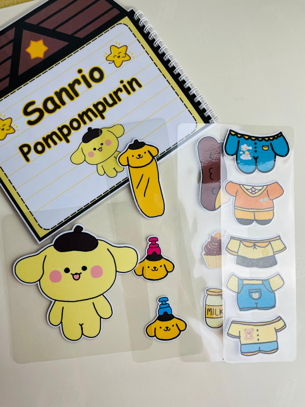 Jual Paper Doll Sanrio Pompompurin Mainan Edukasi Bongkar Pasang ...