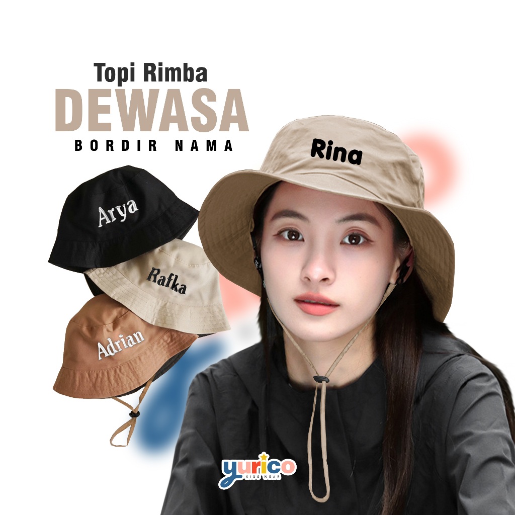 Jual Topi Rimba Dewasa Free Bordir Nama | Shopee Indonesia