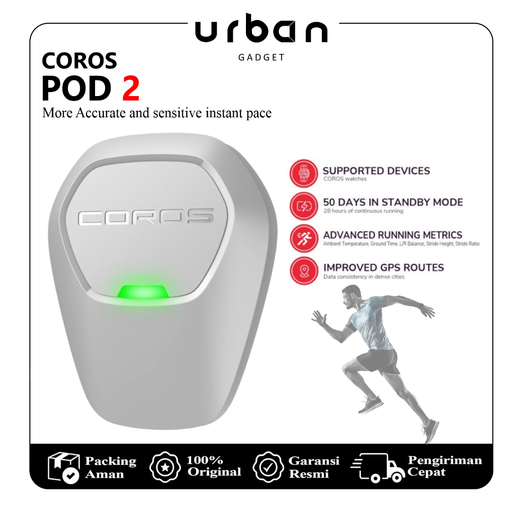 Jual Coros Run Pod 2 GPS Run Beyond The Limits Of GPS - Resmi | Shopee ...