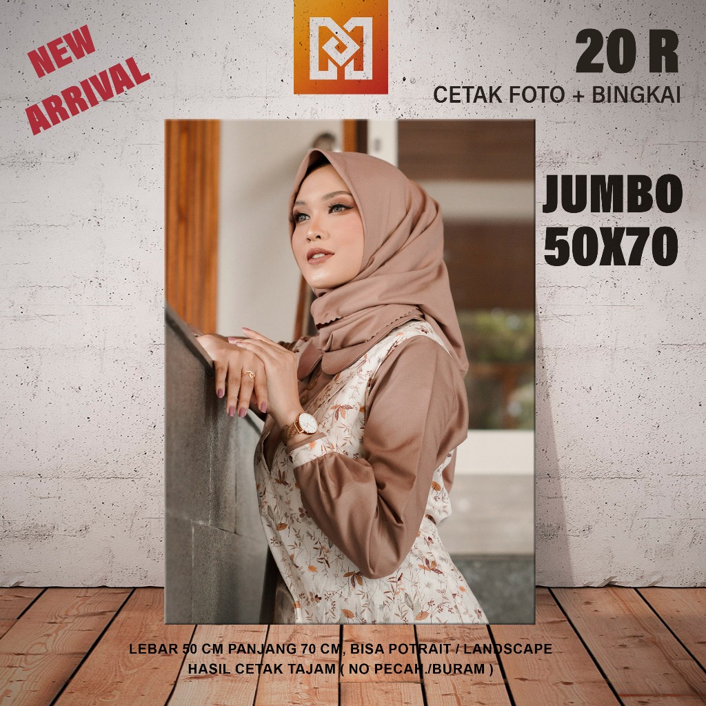 Jual CETAK FOTO 20Rs + BINGKAI 50X70 CM (20R) JUMBO MEDIA MDF 6MM | Shopee Indonesia