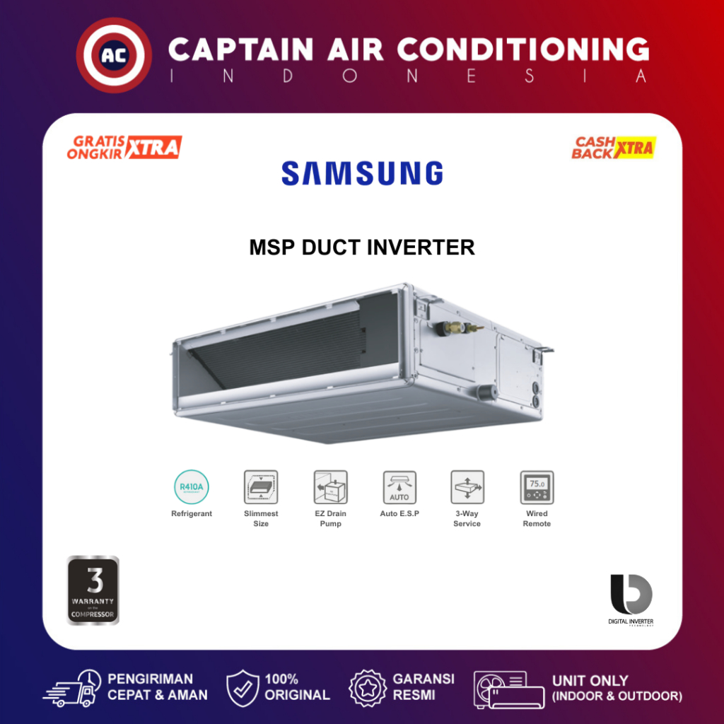Jual SAMSUNG AC MSP Duct Inverter AC140TNMD 5.5 PK (3 Phase) | Shopee ...
