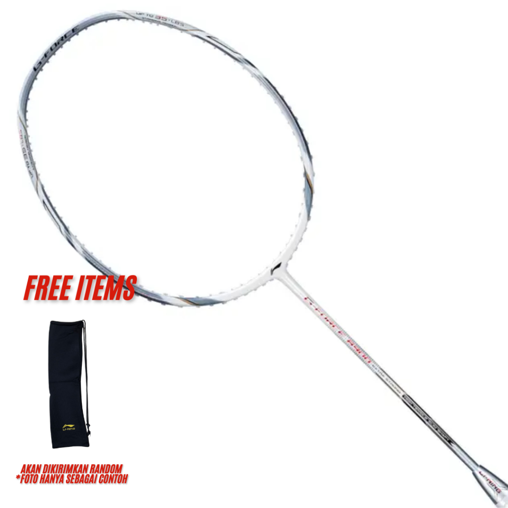 Jual Li-Ning Badminton Racket G-Force 8900 Extra Strong White/Silver ...