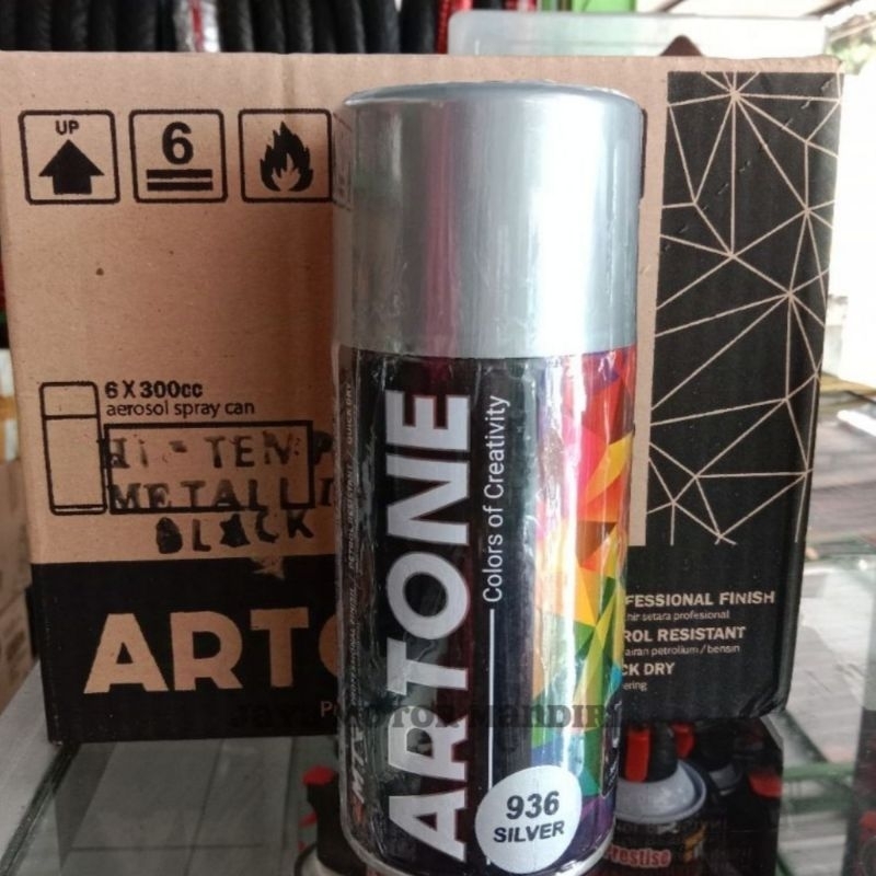 Jual CAT SEMPROT MTR ARTONE SILVER KODE 936 300cc | Shopee Indonesia
