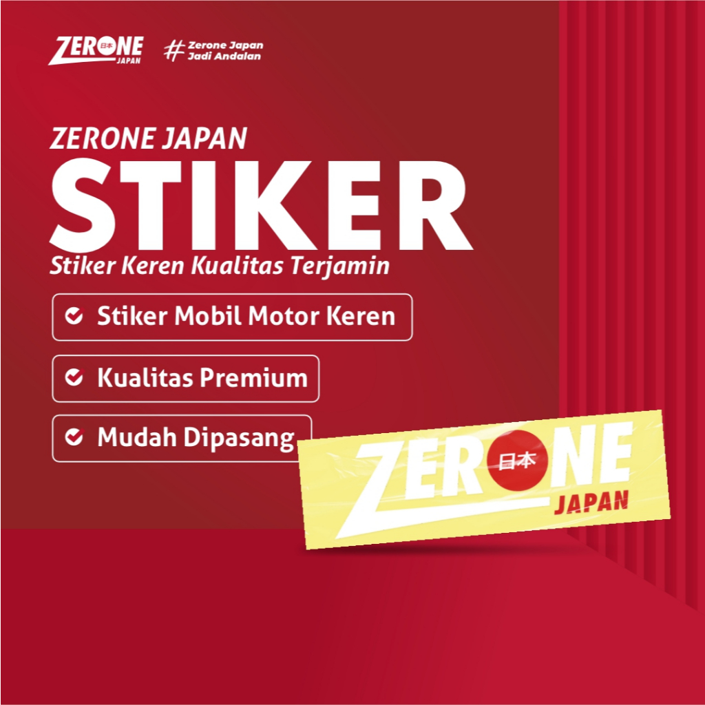 Jual Stiker Keren Mobil / Motor / Helm Glossy Zerone Japan | Shopee ...