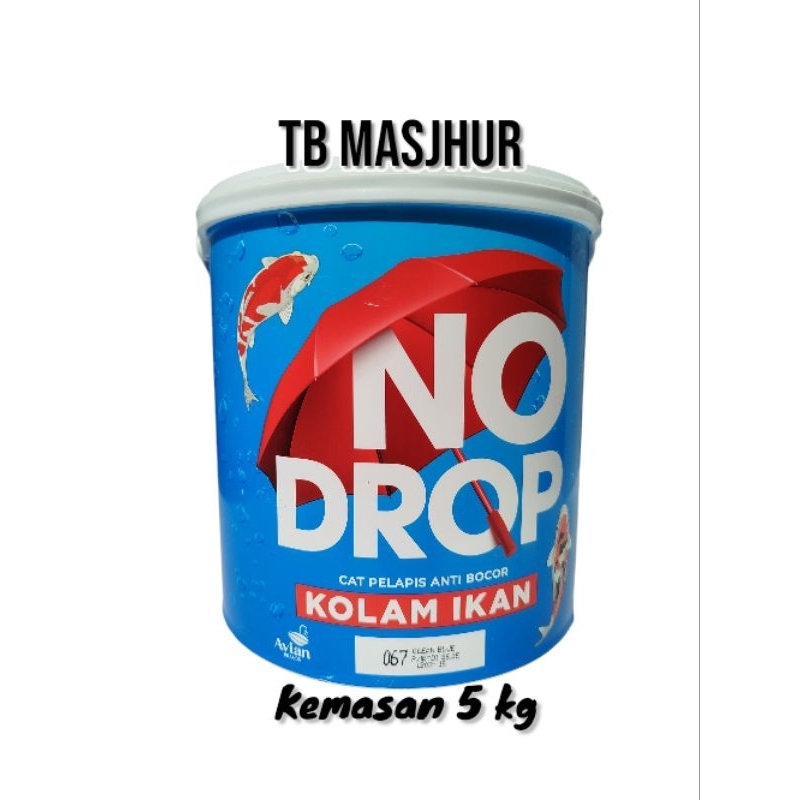 Jual No Drop Cat Pelapis Anti Bocor Kolam Ikan Kemasan 5 kg Berat Bersih 4 kg | Shopee Indonesia