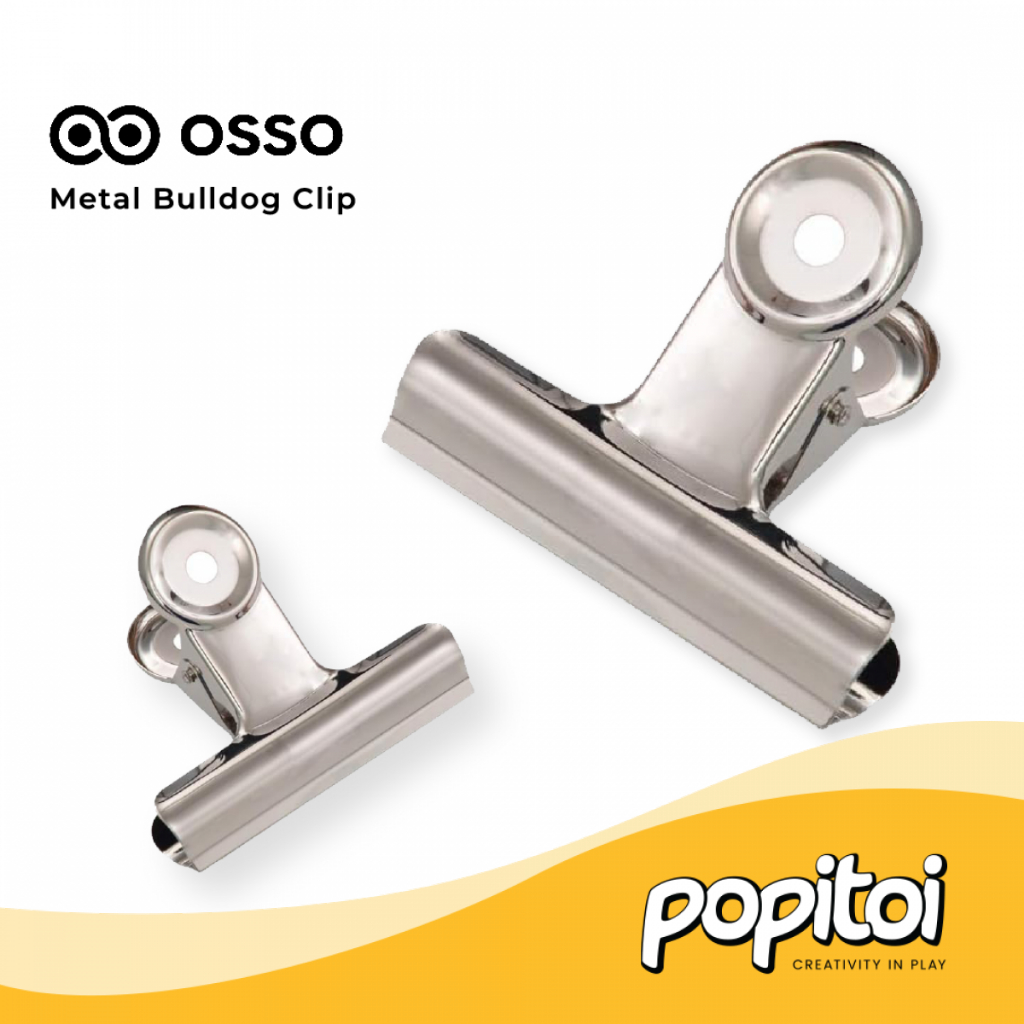 Jual OSSO Metal Bulldog Round Paper Clip Penjepit Kertas Dokumen Klip ...