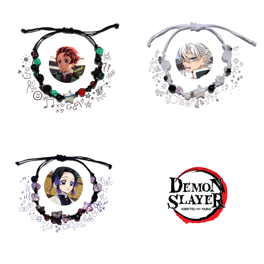 Jual Demon Slayer Bracelet series /Tanjiro/Sanemi/Shinobu/Obanai ...