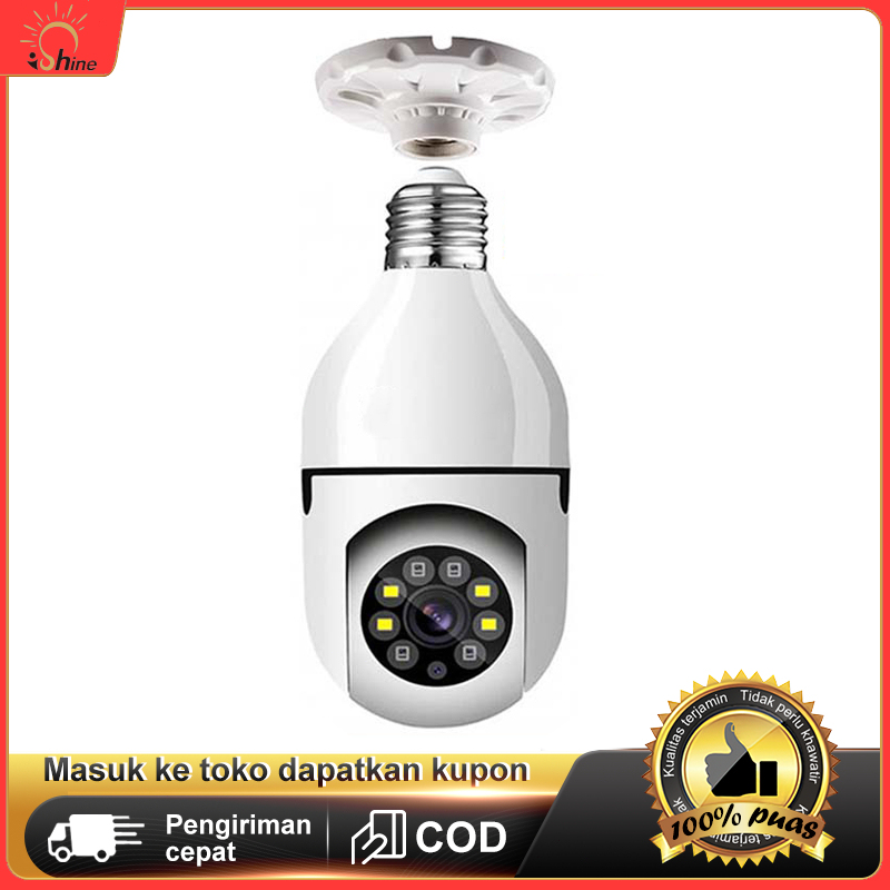 Jual 【Garansi 10 tahun】 Lampu E27 Kamera CCTV Wifi Bohlam 360 Derajat ...