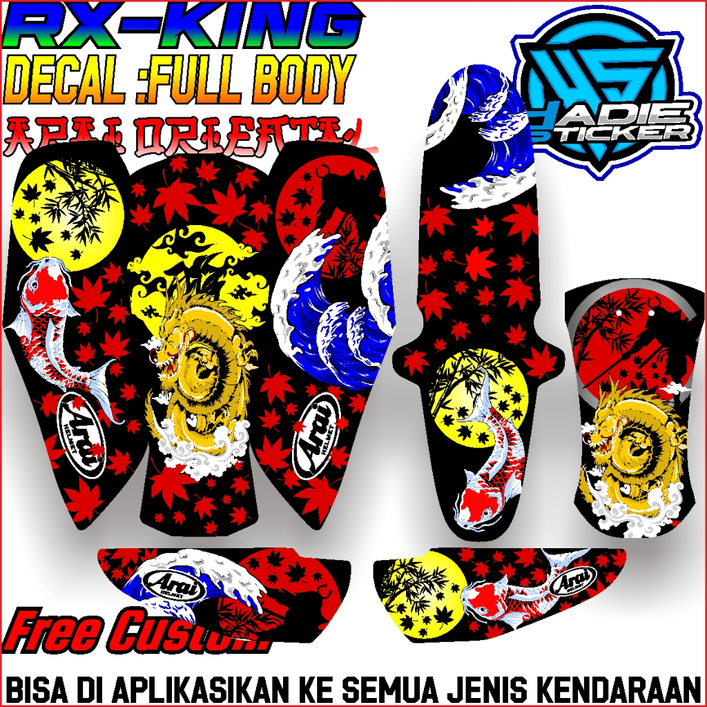 Jual Sticker ARAI ORIGINAL rxking decal full body custom premium ...