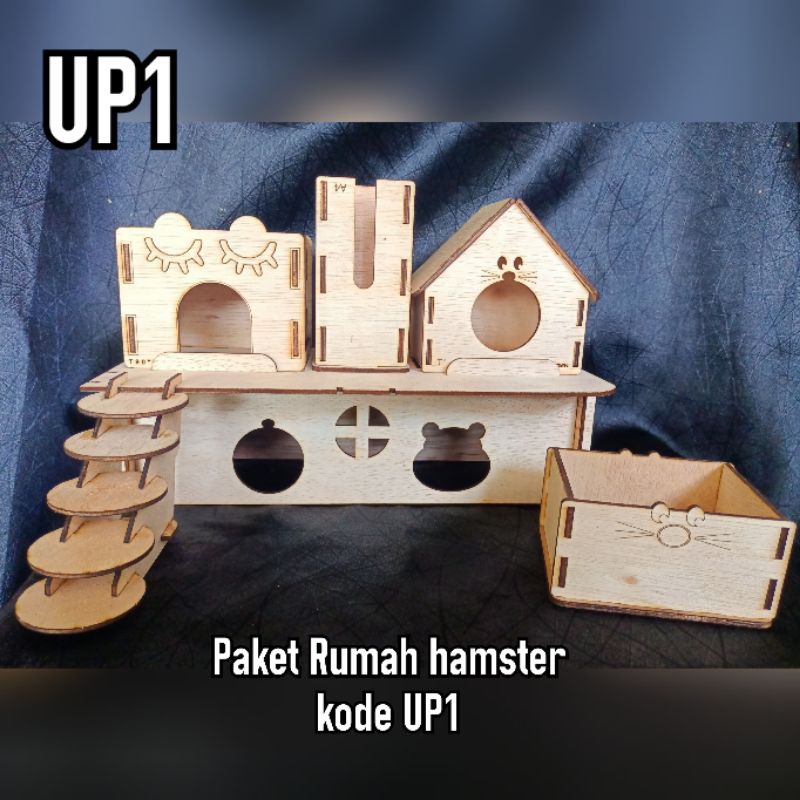 Jual Paket rumah hamster tingkat type UP1, rumah hamster tingkat lucu, rumah hamster 2 lantai ...