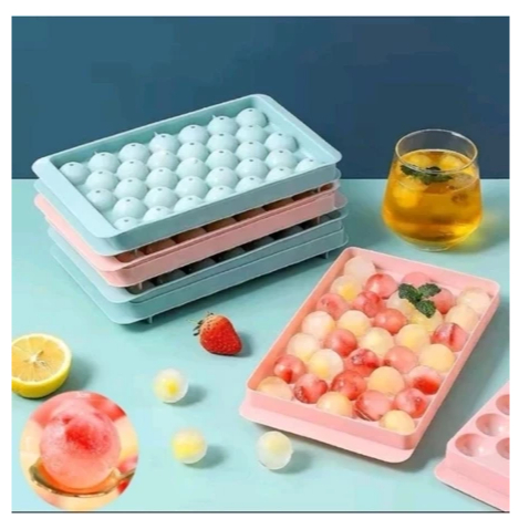 Jual POM Cetakan Es Batu Bulat isi 33 Besar / Ice Cube Tray / Cetakan ...