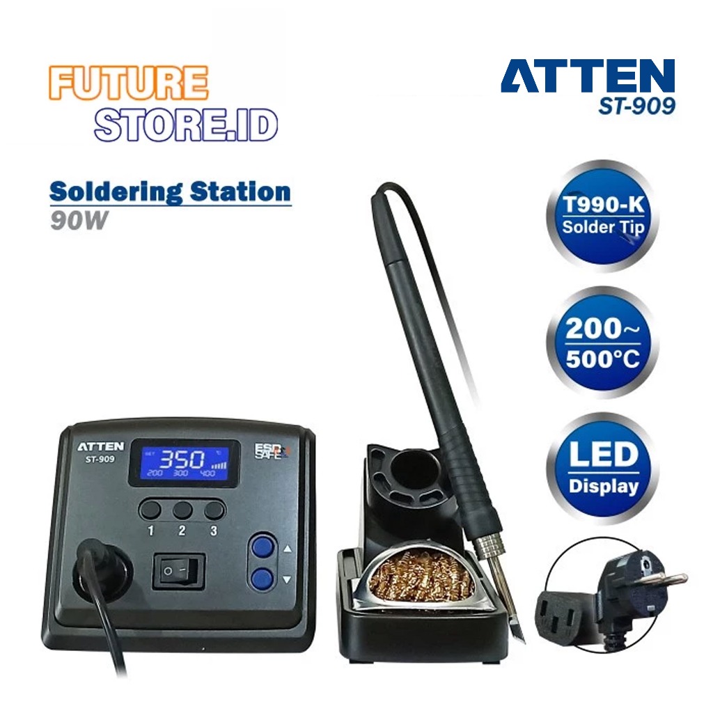 Jual ATTEN ST-909 90W Soldering Station - SMD Digital Solder Station ...