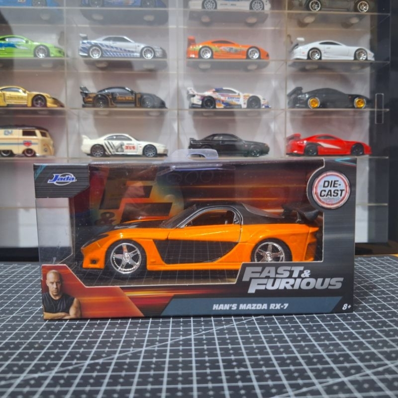Jual JADA Mazda RX-7 RX7 Han Brian Fast & Furious FNF 1/32 | Shopee ...