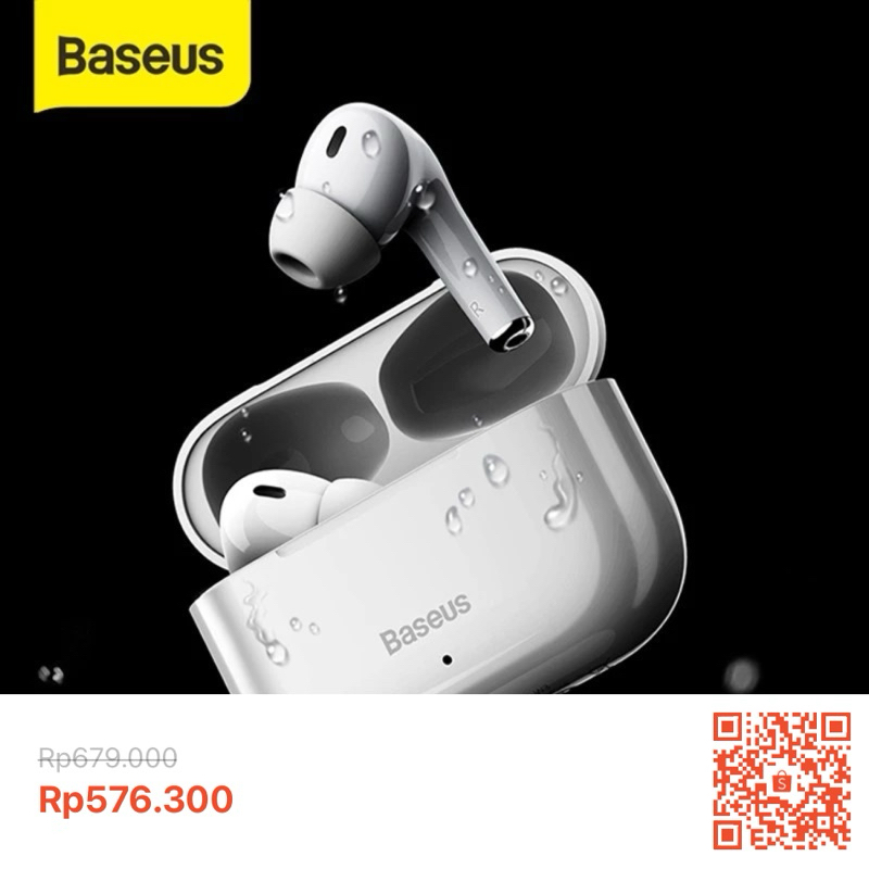 Jual Baseus True Wireless Bluetooth Earphone Earbuds TWS W3 | Shopee ...